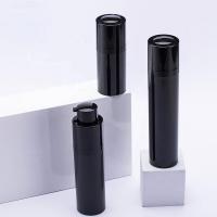 China 15ml 30ml 50ml cosmetic black airless bottle packaging airless bottle black cosmetic pump bottle for sale
