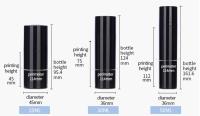 China 15ml 30ml 50ml cosmetic black airless bottle packaging airless bottle black cosmetic pump bottle for sale