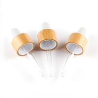 China New Style 18mm20mm 24mm Bamboo Glass Droppers For Essential Oil Glass Bottles Ecofriendly Bamboo Cover Pipetting Lid for sale