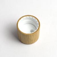 China Wholesale 20/410 24/410 Bamboo Disc Cap Press Cap Flip Top Cap for Cosmetic Bottle Jar for sale
