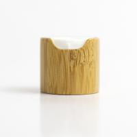 China Wholesale 20/410 24/410 Bamboo Disc Cap Press Cap Flip Top Cap for Cosmetic Bottle Jar for sale