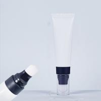 China 15ML / 80ML Custom brush head cosmetic hose PE  facial cleanser tube plastic package hose with brush for sale