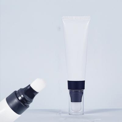 China 15ML / 80ML Custom brush head cosmetic hose PE  facial cleanser tube plastic package hose with brush for sale