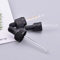 China Silicone glass dropper cap PP essential oil bottle dropper, customized tube length plastic head dropper cover with scale for sale