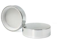 China 30g 50g double-layer plastic cap/cover for cream jar/bottle  electroplating plastic Cosmetics screw cap for sale
