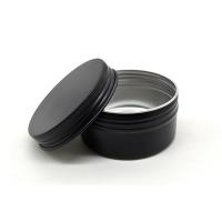 China 5ml --200ml Black Round Aluminum Can Christmas Candle Containers Empty Pomade Packaging Lip Balm Tin for sale
