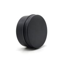 China 5ml --200ml Black Round Aluminum Can Christmas Candle Containers Empty Pomade Packaging Lip Balm Tin for sale