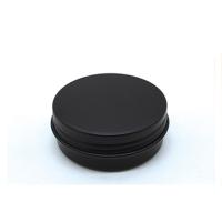 China 5ml --200ml Black Round Aluminum Can Christmas Candle Containers Empty Pomade Packaging Lip Balm Tin for sale