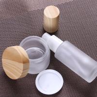 China Imitation bamboo wood grain plastic cap Cosmetic bottle wood grain cap for sale