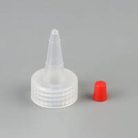 China 24/410 Hot Sales Natural colored PP ribbed skirt yorker spout with plastic pointed mouth cap for sale