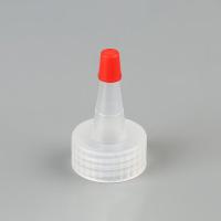 China 24/410 Hot Sales Natural colored PP ribbed skirt yorker spout with plastic pointed mouth cap for sale