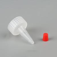 China 24/410 Hot Sales Natural colored PP ribbed skirt yorker spout with plastic pointed mouth cap for sale
