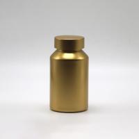 China Gold 150ml PET Capsules Tablets Pills Bottle Plastic Medicine Bottle With Plastic Screw Cap for sale