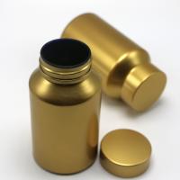 China Gold 150ml PET Capsules Tablets Pills Bottle Plastic Medicine Bottle With Plastic Screw Cap for sale