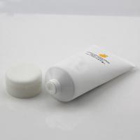 China Cream White Facial Cleanser Plastic 100ML Soft Tube Cosmetic Empty Packaging Hose With Flip Top Cap for sale