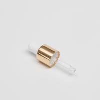 China 13/415 20/410 24/410 gold silver black aluminum press button glass dropper for sale