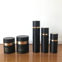 China 100ml 30ml 50g 30g Unique New Round Black Rose Gold Mini Small Square Plastic Skin Lotion Bottle With Pump for sale