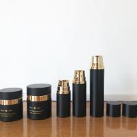 China 100ml 30ml 50g 30g Unique New Round Black Rose Gold Mini Small Square Plastic Skin Lotion Bottle With Pump for sale