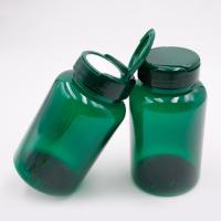 China BPA free 80ml 120ml 150ml PET Plastic Pill Capsule Bottle Health Care Bottle with flip cap for sale