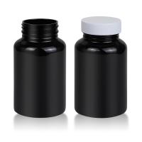 China PET medicine bottle plastic solid bottle black health care product packaging bottle for sale