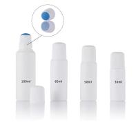 China 30ml50ml60ml100ml PET White Plastic Sponge liniment applicator bottle for sale