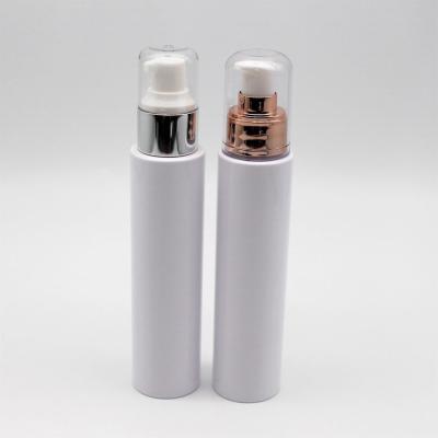China PET pump lotion bottle 30ml 40ml 50ml 60ml 80ml 100ml 120ml clear flat shoulder glass spray bottle for cosmetic for sale