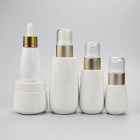 China Cosmetic luxury gold pump cap pet plastic skincare products packaging bottle set dropper /spray /cream /lotion bottle for sale