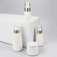 China Cosmetic luxury gold pump cap pet plastic skincare products packaging bottle set dropper /spray /cream /lotion bottle for sale