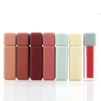 China 5ML Hot Sale Empty Luxury Rubber Paint Soft Touch Square Plastic Lipgloss / Lipstick/ eyelashes Packaging Tube Lip Gloss for sale