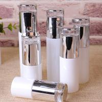China Cosmetic packaging set with electroplate silver pump/silver cap,20ml-100ml lotion bottle and Spray bottle, cream Jar for sale