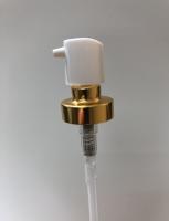 China 20mm Anodized Aluminum Bayonet Lotion Pump Gold/Silver Plastic Cover for sale