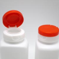 China 100ml 120ml 190ml HDPE Flip Top Cap Plastic Pill Capsule Bottle Custom square Healthcare Medicine Plastic Container for sale