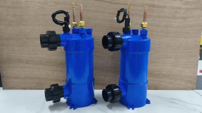 China Titanium Shell and Tube Heat Exchanger with Pump & Motor High Productivity Condenser/Evaporator for Fish Pool for sale