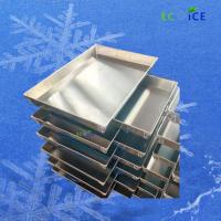 China Full Size Recyclable Durable CE Certified Food Grade Rectangle Aluminum Frozen Seafood Container Freezing Tray for sale