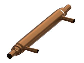 China ECOICE SLHE Series Refrigerant  Suction Line Copper Desuperheater for sale