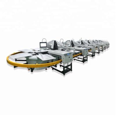 China 6 Color 24 Station Oval Evolution Automatic Screen Printing Press with Dryer for sale