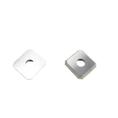 China FK08 12 x 12 x 1.5mm 45 Degree Angle Solid Carbide 4 Cutting Trapezoid Edges Replacement Insert Knife For Plywood for sale