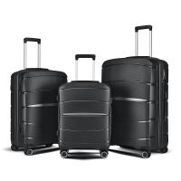 China Outdoor Activities 8-Wheel Spinner Trolley Cases Large Capacity Durable Versatile PP Travel Luggage Sets Eco-Friendly Light Weight Suitcase TSA for sale