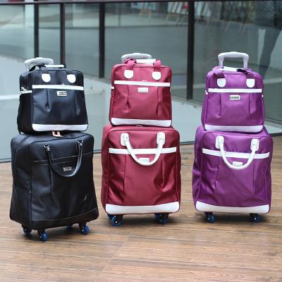 China 2025 Durable Waterproof Oxford Lightweight TSA Lock Spinner Luggage Set Unisex Mother-Daughter Travel Suitcase Bags Custom for sale