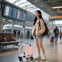 China 20 Inch Ride-On Cabin Luggage in Silver / Pink / Orange / Gray for sale