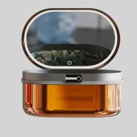 China Organize Your Make up with this Portable Hard Shell Cosmetic Box and LED Mirror for sale