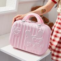 China Main Material ABS Portable Makeup Storage Box with Mirror Cosmetic Case for Girls Women Feature Light Weight Daily Life for sale
