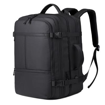 China Business Travel Charging Anti-Theft Laptop Backpack with Geometric Pattern and Zipper Hasp Closure in Blue Black for sale