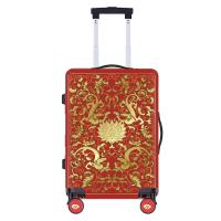 China Unisex Red/Black 20 Inch Lightweight PC Travel Suitcase with 4 Silent Spinner Wheels and Durable Carry-On Bags for sale