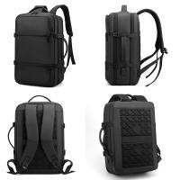 China Customizable Logo Blue Black Anti-Theft Waterproof Nylon Lined Laptop Backpack for Business Travel 20-39 Litre Capacity for sale