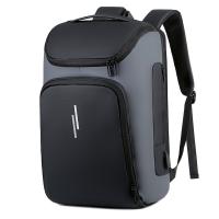 China Business Leisure Blue Grey Anti-Theft Waterproof Computer Backpack with Nylon Lining Material and Zipper Closure for sale