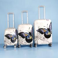 China Romantic Butterfly Print 5-Piece Luggage Set for sale