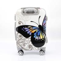 China Romantic Butterfly Print 5-Piece Luggage Set for sale
