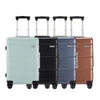 China Outdoor Travel Suitcases with Soft Handle TSA Lock Luggage Lightweight Portable PC Trolley Case and Durable Aluminum Frame for sale