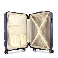 China Horizontal Ribbed Hard Shell Suitcase in Green / Beige / Blue / Black for sale